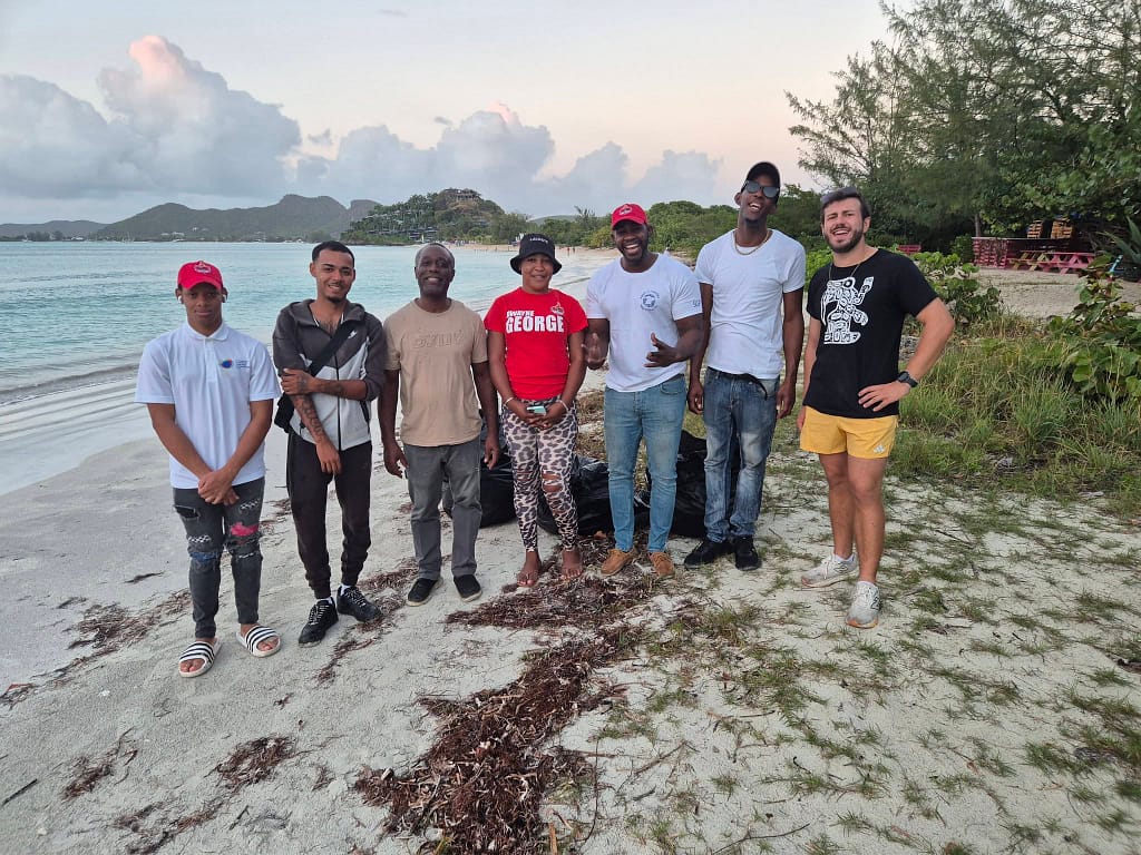Sen. Dwayne George Leads Valley Church Beach Cleanup - Antigua News Room