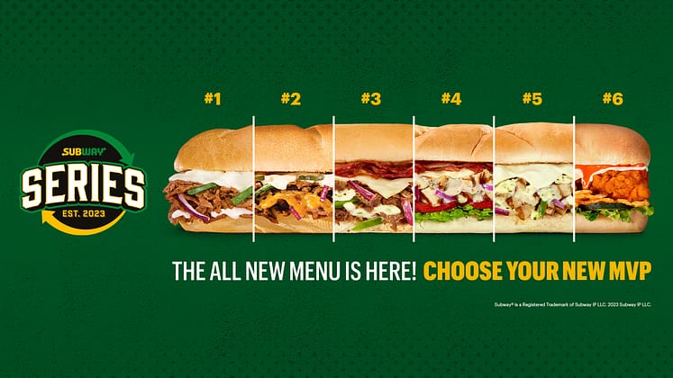 Subway is proud to announce the launch of its new Subway Series Menu ...