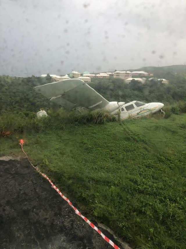 Fly Montserrat Goes Off the Runway at John A Osborne Airport - Antigua ...