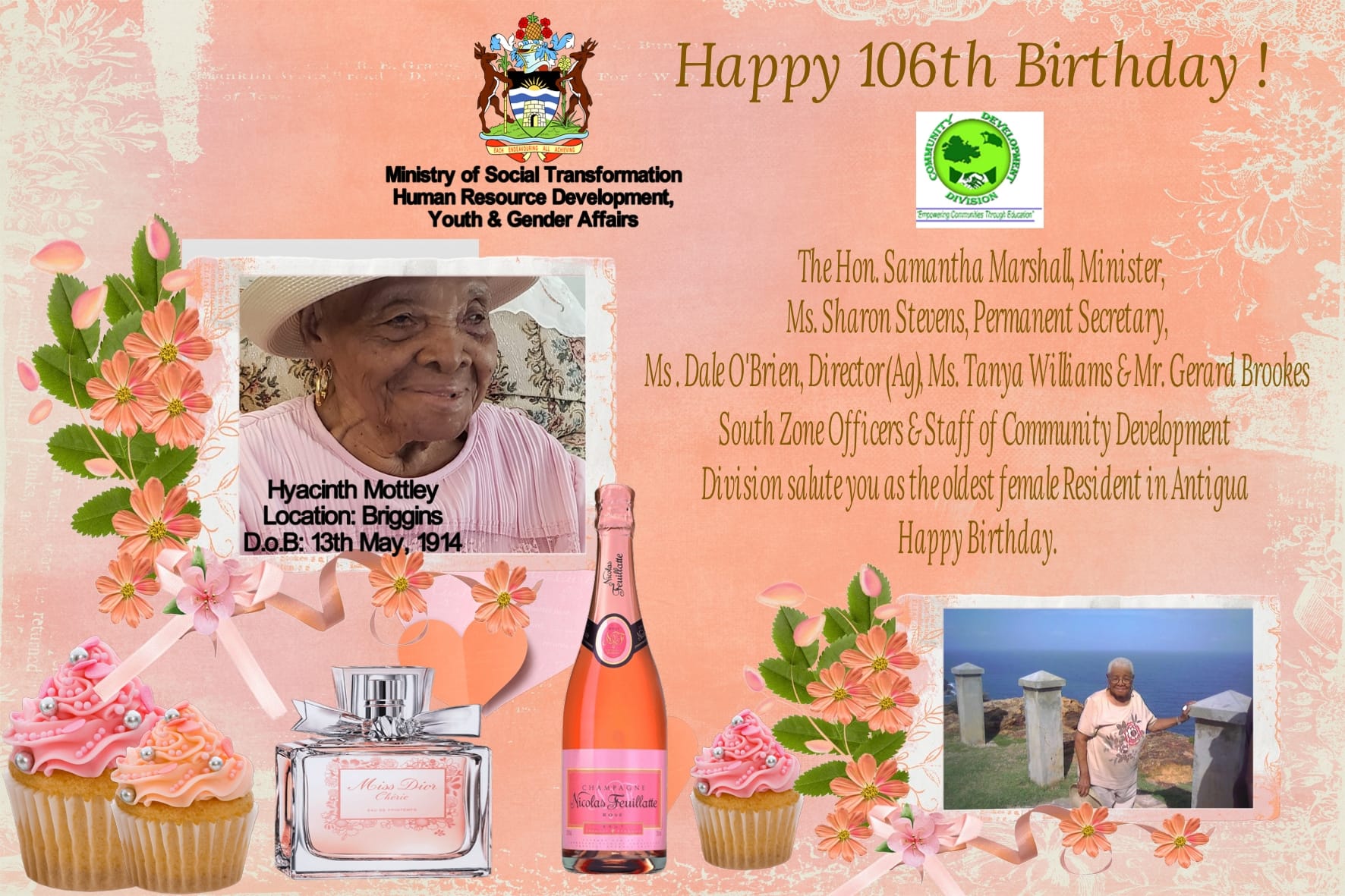 Centenarian Mrs. Hyacinth Mottley Celebrates 106th Birthday Today ...