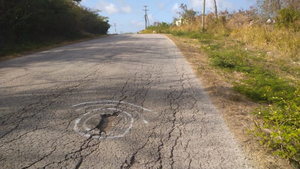 Pothole causes cyclist to fall and break his ribs - Antigua News Room