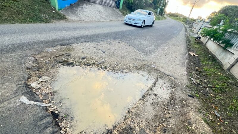 Mammoth Pothole in Hatton. But Who Cares? - Antigua News Room