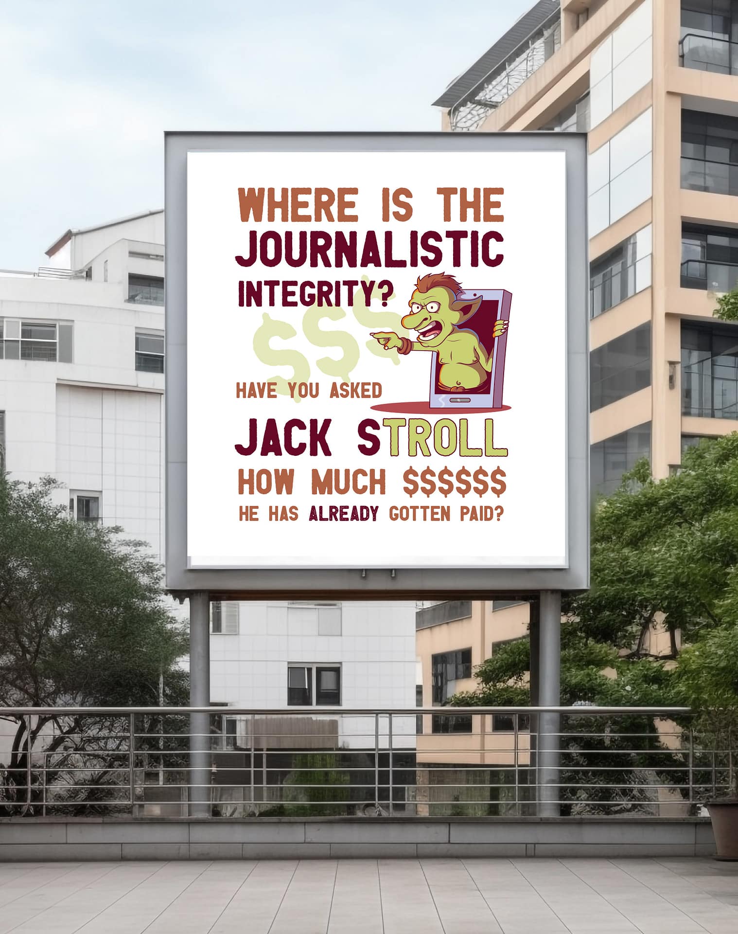 Counter Billboard Bandit Emerges With Question For Jack Stroll ...