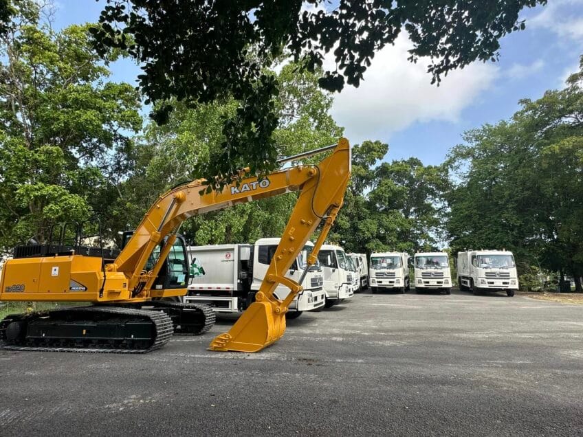 NSWMA Receives 7 New Garbage Trucks, Backhoe, and Excavator to Improve ...