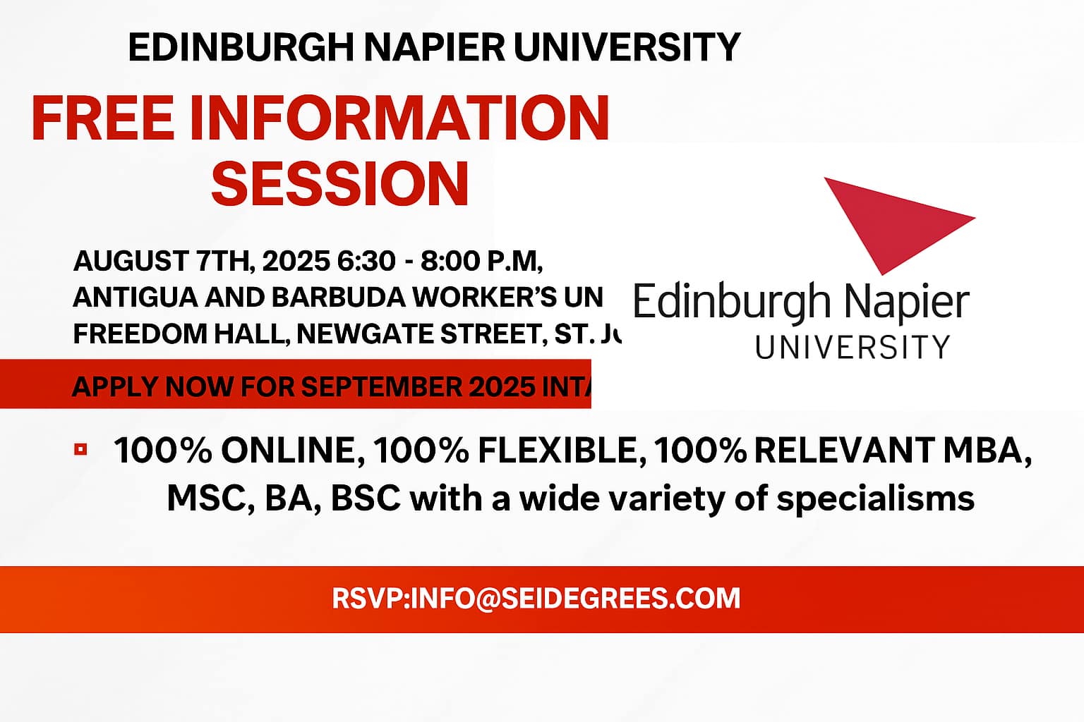 Free Info Session - Antigua News Room