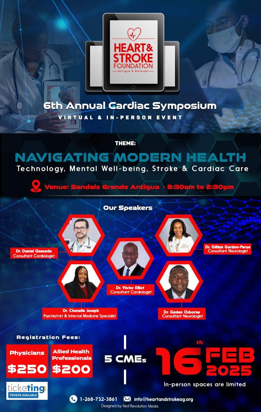 Antigua and Barbuda to host 6th Annual Heart & Stroke Symposium - Antigua News Room