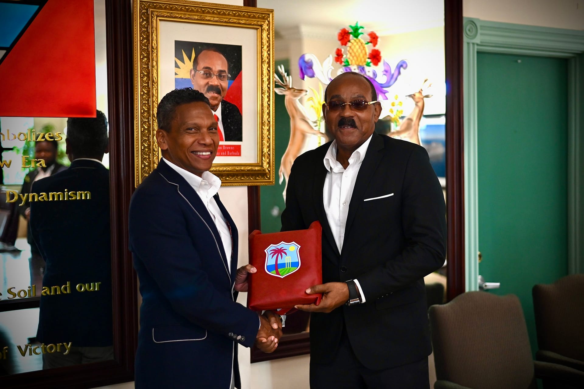 Cricket West Indies CEO Chris Dehring Meets Antigua PM Gaston Browne ...