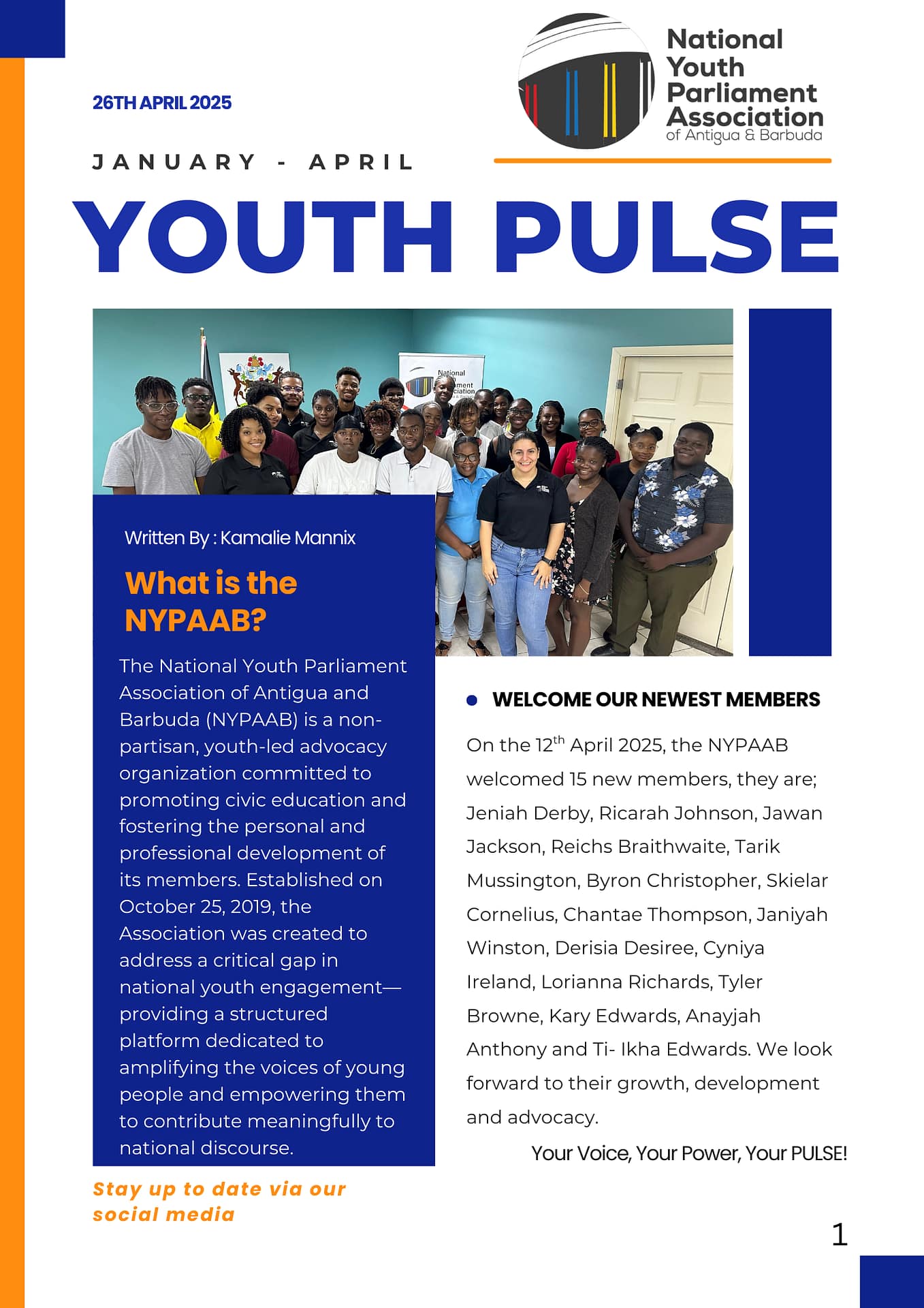 NYPAAB Launches Youth Pulse Newsletter Today - Antigua News Room