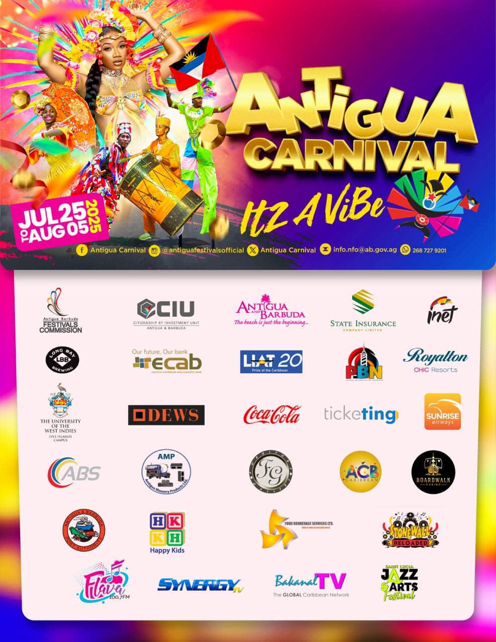 Antigua Carnival 2025: Sponsors Announced - Antigua News Room