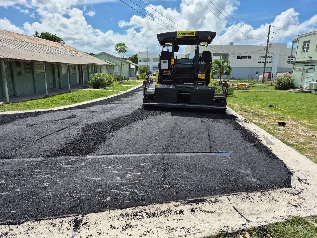PHOTOS: Asphalt Upgrades Underway at Harrison Center - Antigua News Room