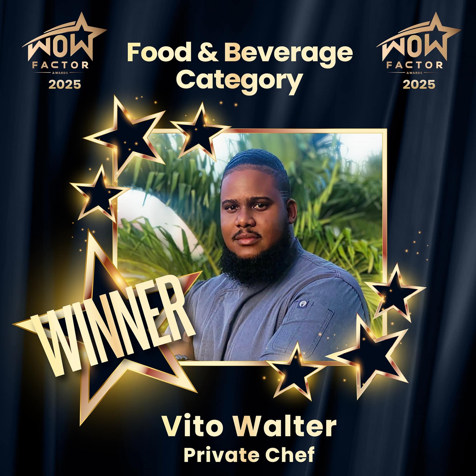 Private Chef Vito Walter Takes Top Honours in Food & Beverage at WOW ...
